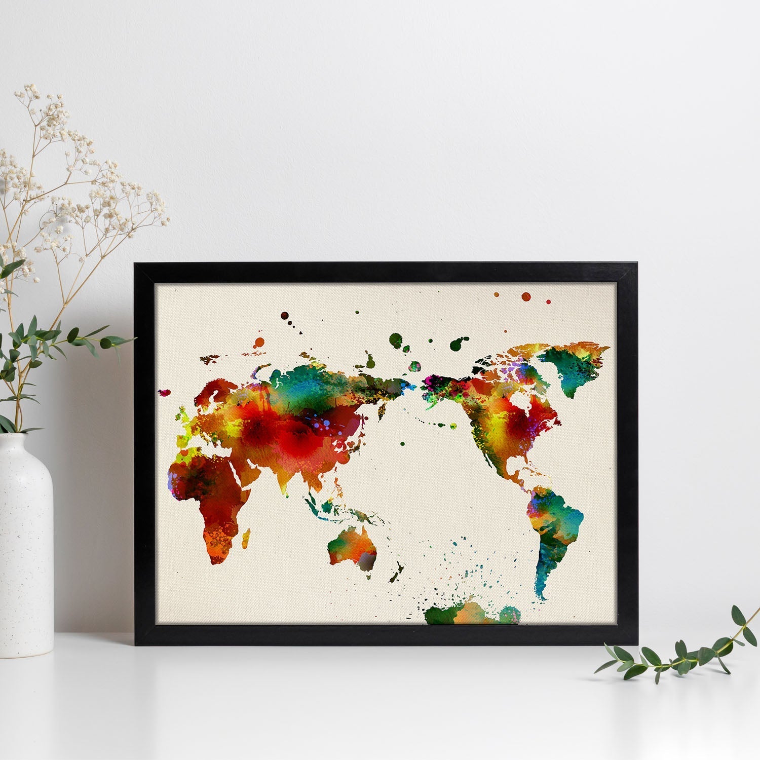 Lámina de Mapa Mundi y Ciudades de España – Nacnic Estudio SL